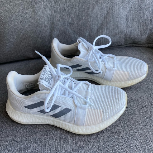adidas | Shoes | Adidas Senseboost Go White Sneakers | Poshmark